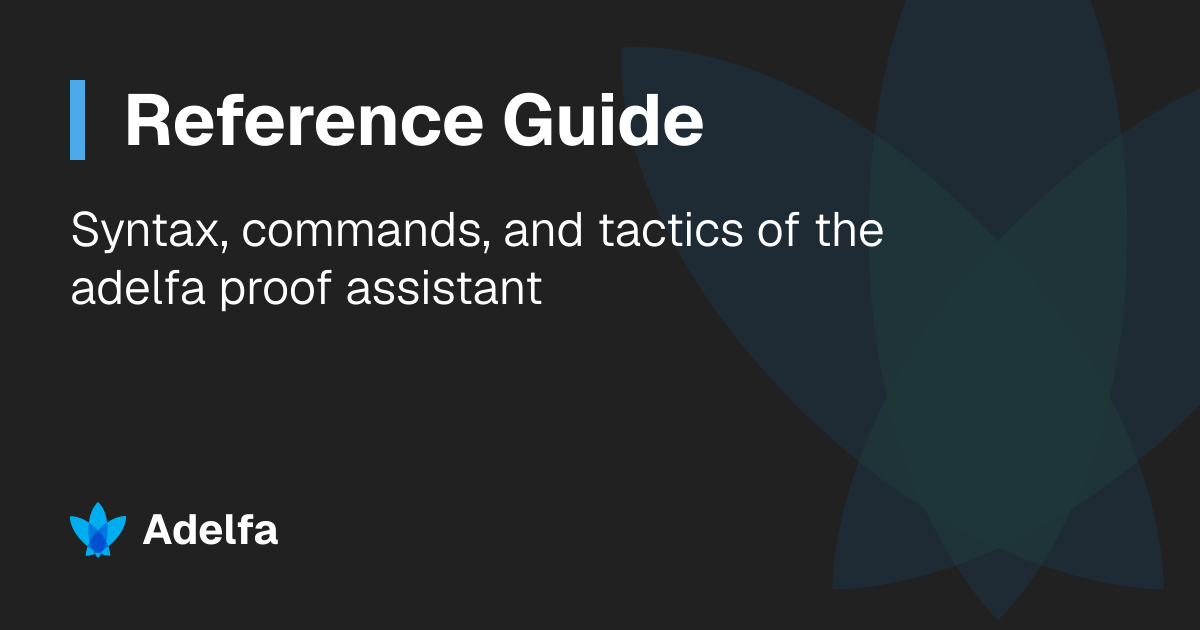 Reference Guide | Adelfa